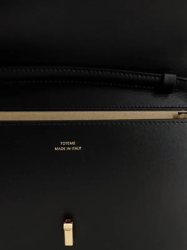 TOTEME T-lock Leather Crossbody Bag