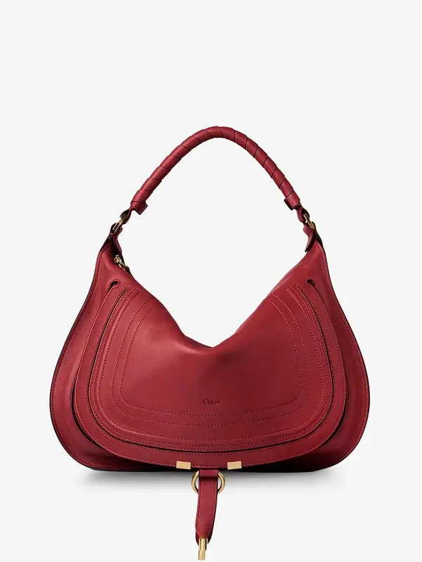 Chloé Marcie Medium Leather Shoulder Bag - Red