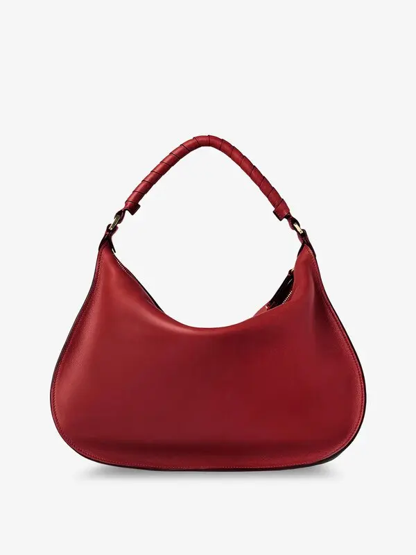 Chloé Marcie Medium Leather Shoulder Bag - Red