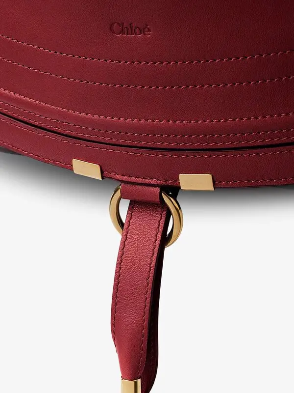 Chloé Marcie Medium Leather Shoulder Bag - Red