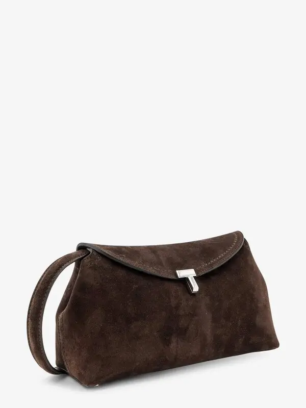 TOTEME Suede T-lock Clutch