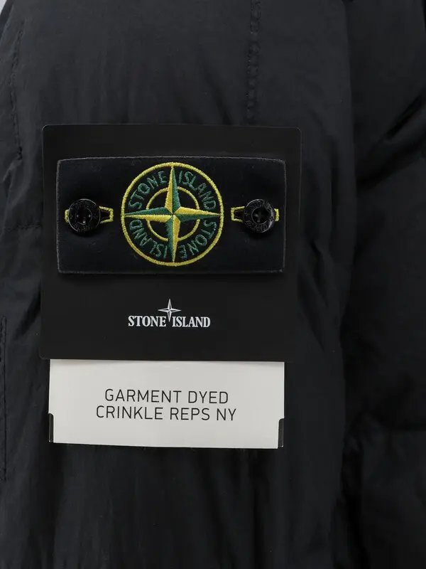 Stone Island Gart Dyed Crinkle Reps Ny Recycled Nylon Down Jacket With Side Logo Patch
