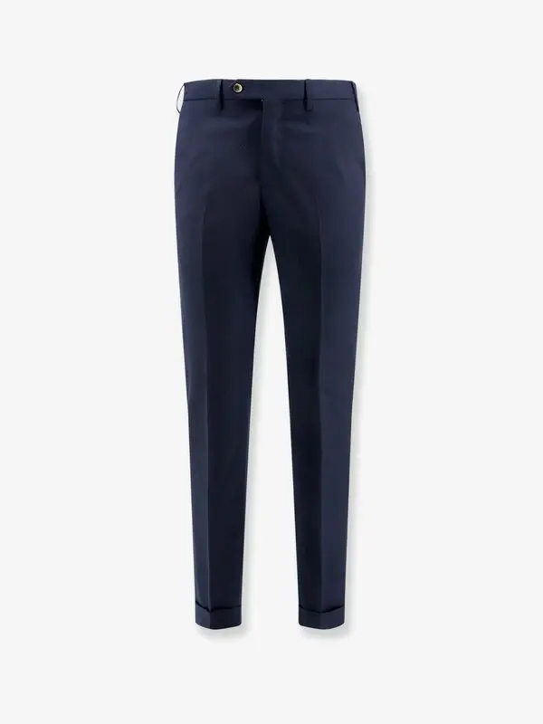 PT TORINO Style Stretch Wool Master Fit Trousers - Blue