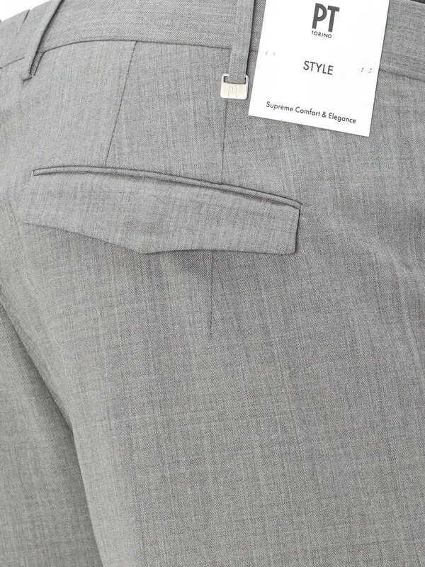 PT TORINO Madras Wool Trousers