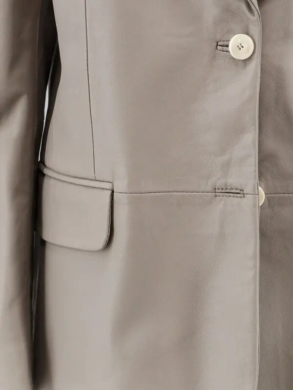 ALYSI Leather Blazer