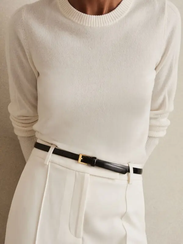 REISS Thin Leather Belt