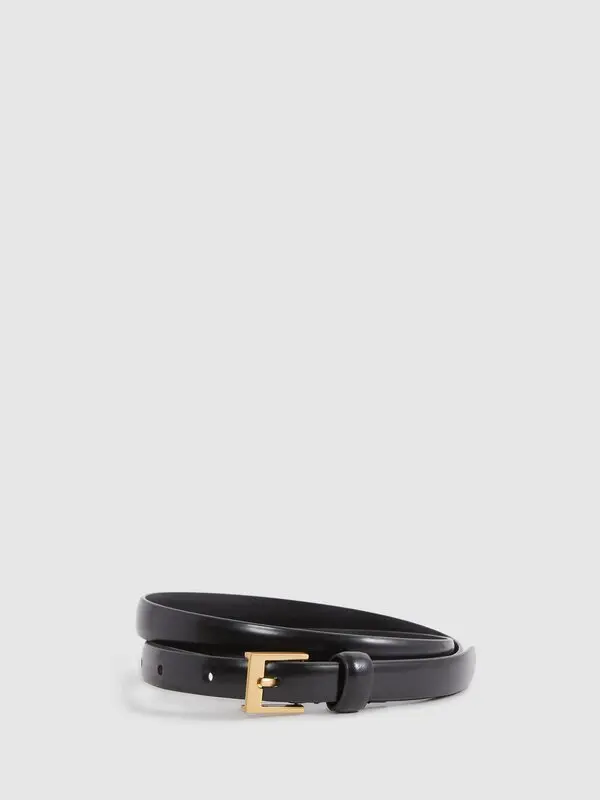 REISS Thin Leather Belt