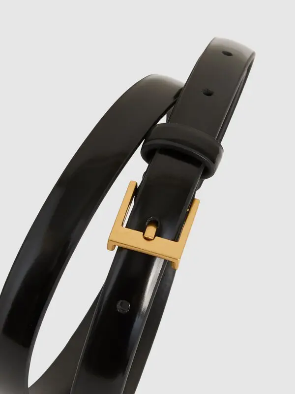 REISS Thin Leather Belt
