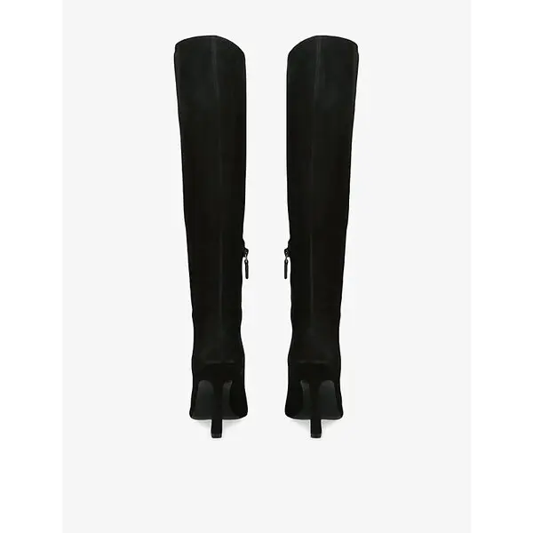 STUART WEITZMAN Vinnie Suede Heeled Knee-high Boots