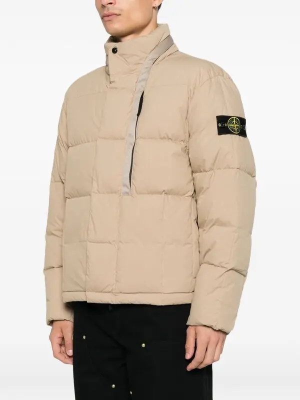Stone Island Nylon Down Jacket - Brown