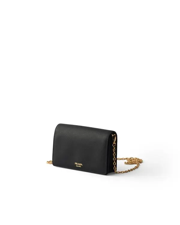 Prada Saffiano Leather Mini Bag With Chain Strap
