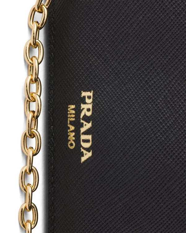 Prada Saffiano Leather Mini Bag With Chain Strap
