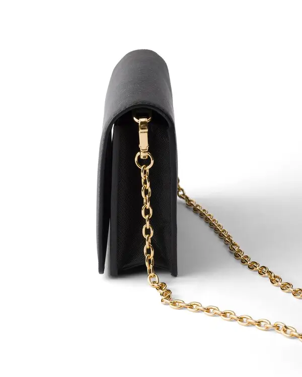 Prada Saffiano Leather Mini Bag With Chain Strap