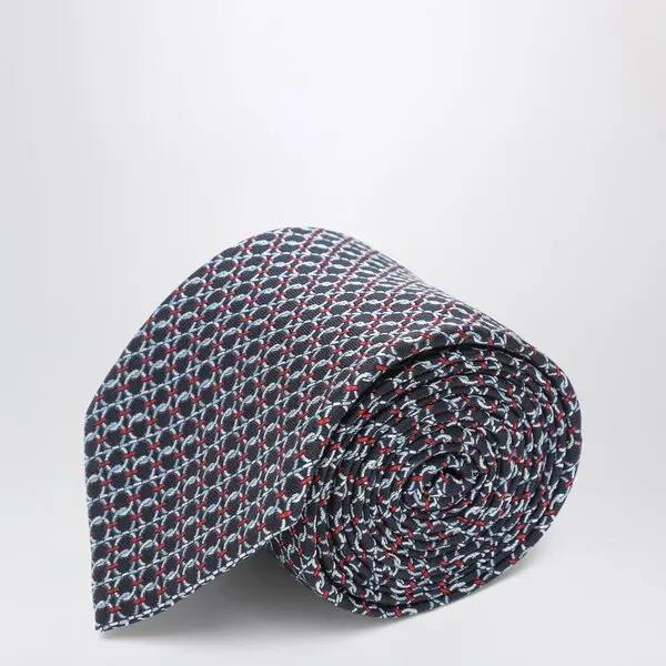 FERRAGAMO Gancini Jacquard Silk Tie