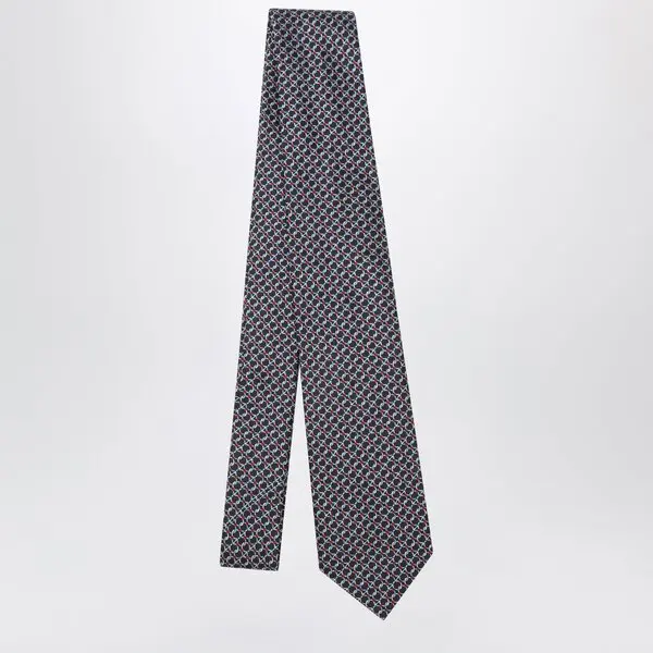 FERRAGAMO Gancini Jacquard Silk Tie