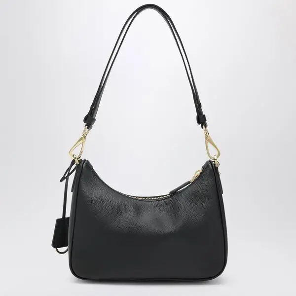 Prada Black Re-edition Mini Bag In Saffiano Leather - Brown