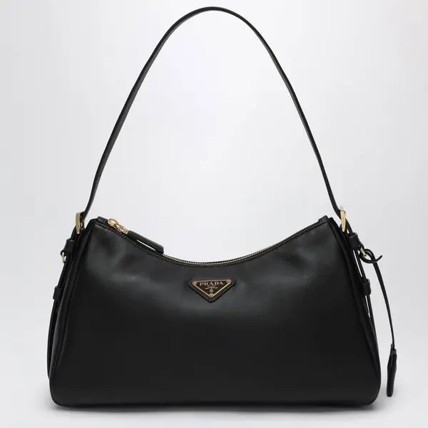 Prada Medium Aimée Bag In Leather - Black