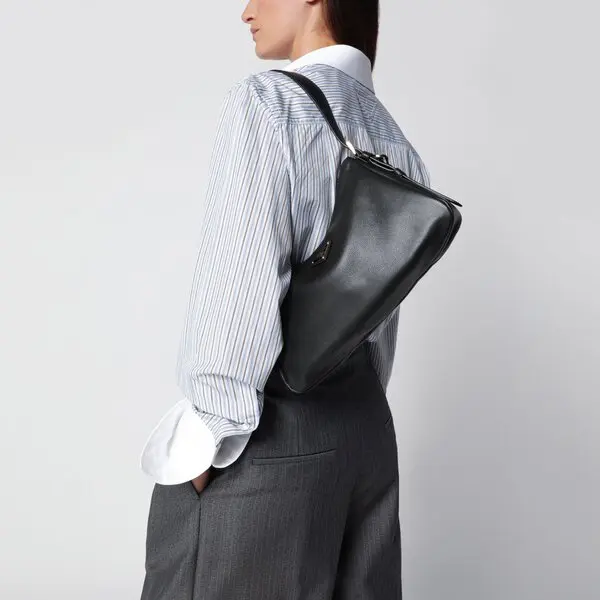 Prada Medium Aimée Bag In Leather - Black