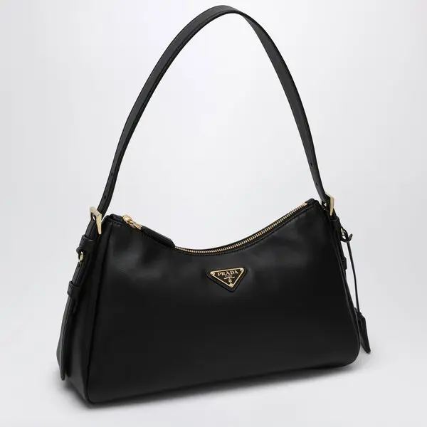 Prada Medium Aimée Bag In Leather - Black