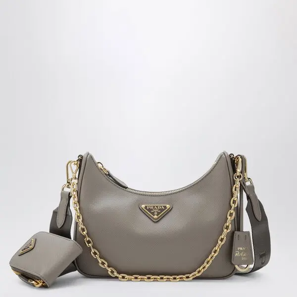 Prada Clay Re-edition 2005 Bag In Leather - Grey