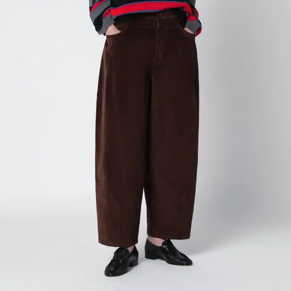 CORDERA Cotton Corduroy Trousers - Brown
