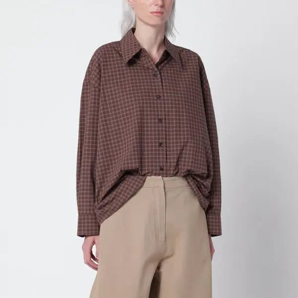 CORDERA Checked Cotton Oversized Shirt