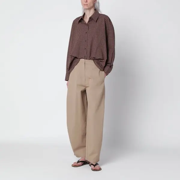 CORDERA Checked Cotton Oversized Shirt