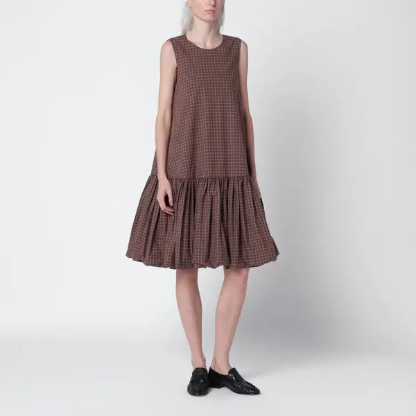 CORDERA Checked Balloon Dress