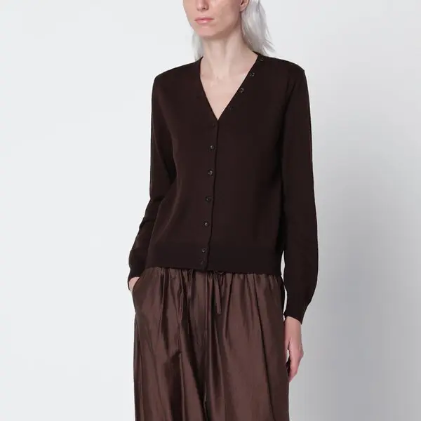 CORDERA Wool And Silk-blend Cardigan - Brown
