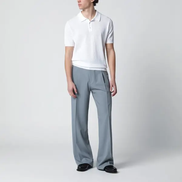 ROBERTO COLLINA Openwork Cotton Polo