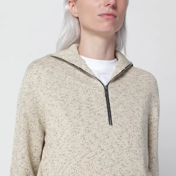 CORDERA Mélange Cotton Half-zip Sweater