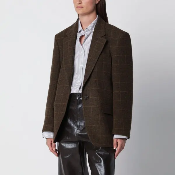 RÓHE Checked Wool Oversized Blazer