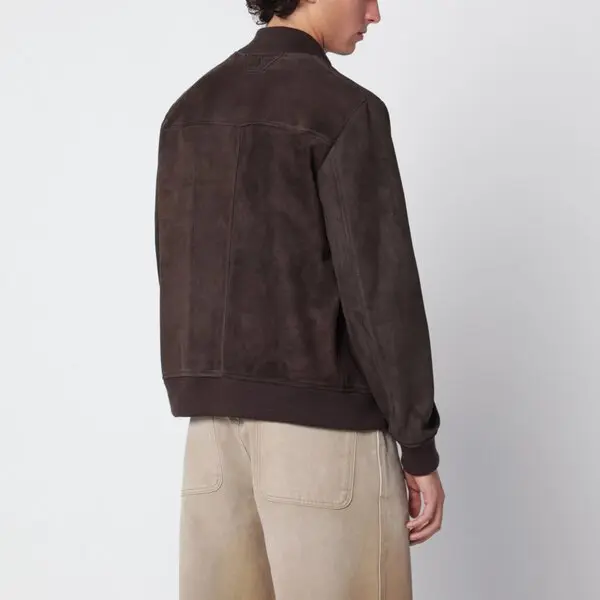 SALVATORE SANTORO Suede Bomber Jacket