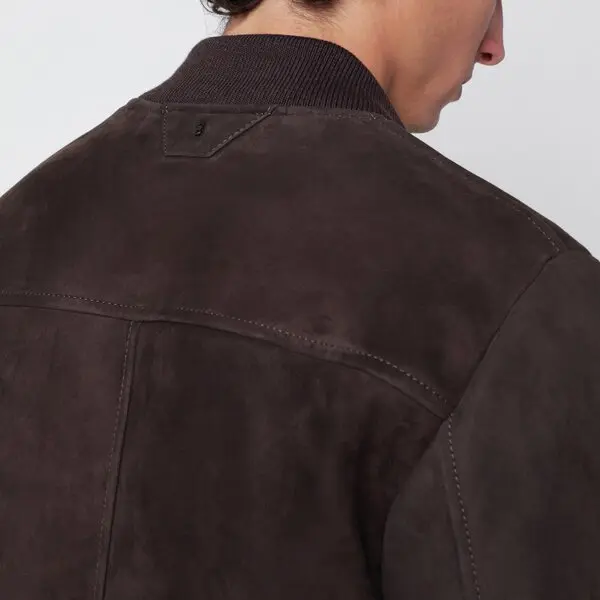 SALVATORE SANTORO Suede Bomber Jacket