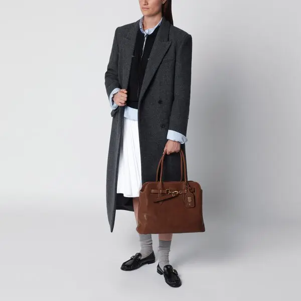 Miu Miu Aventure Tote Bag In Rovere Nappa Leather