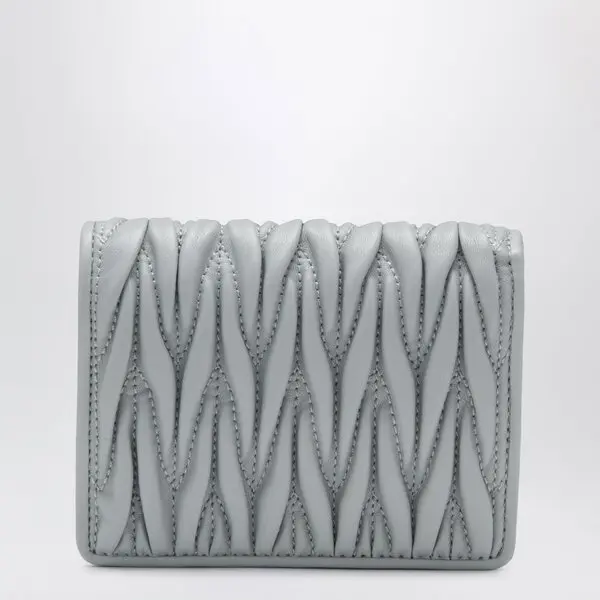 Miu Miu Pearl Matelassé Nappa Leather Wallet