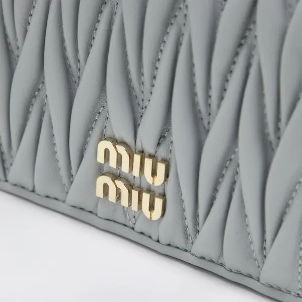 Miu Miu Pearl Matelassé Nappa Leather Wallet