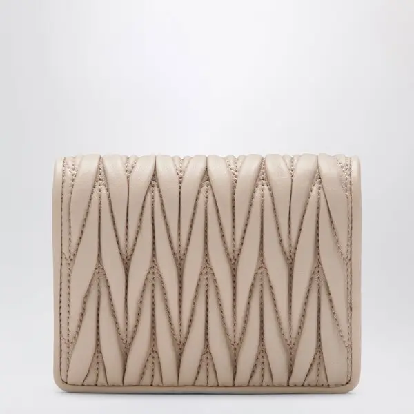 Miu Miu Powder Matelassé Nappa Leather Wallet
