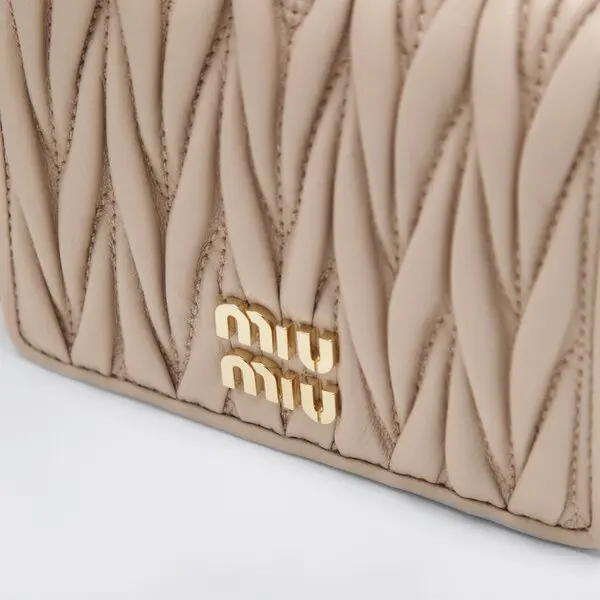 Miu Miu Powder Matelassé Nappa Leather Wallet