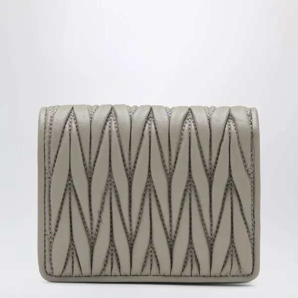 Miu Miu Pumice Matelassé Nappa Leather Wallet