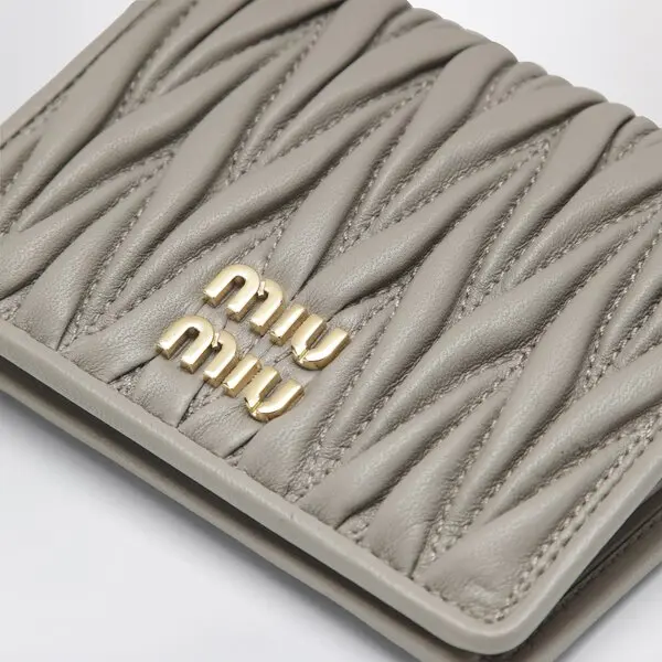 Miu Miu Pumice Matelassé Nappa Leather Wallet