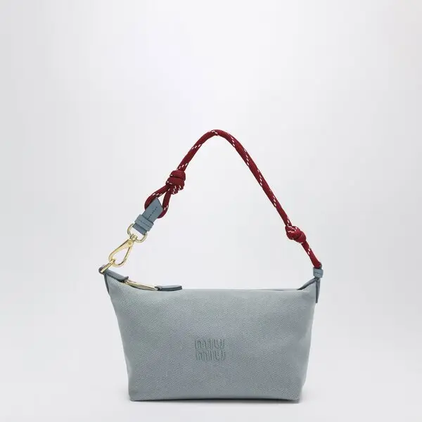 Miu Miu Gabardine Pouch With Embroidered Logo