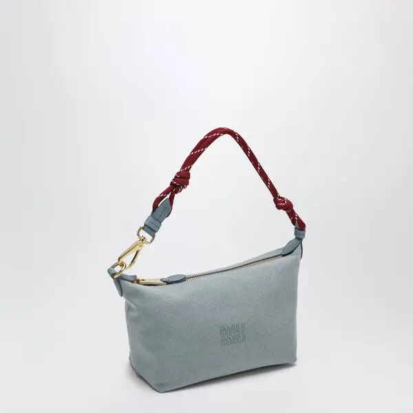 Miu Miu Gabardine Pouch With Embroidered Logo