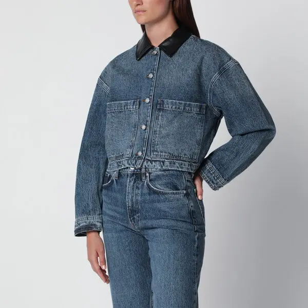 ANINE BING Yuma Jacket In Washed Denim