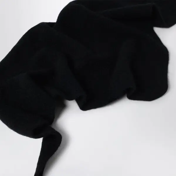 LE BONNET Bandana In Wool And Caregora In Onyx