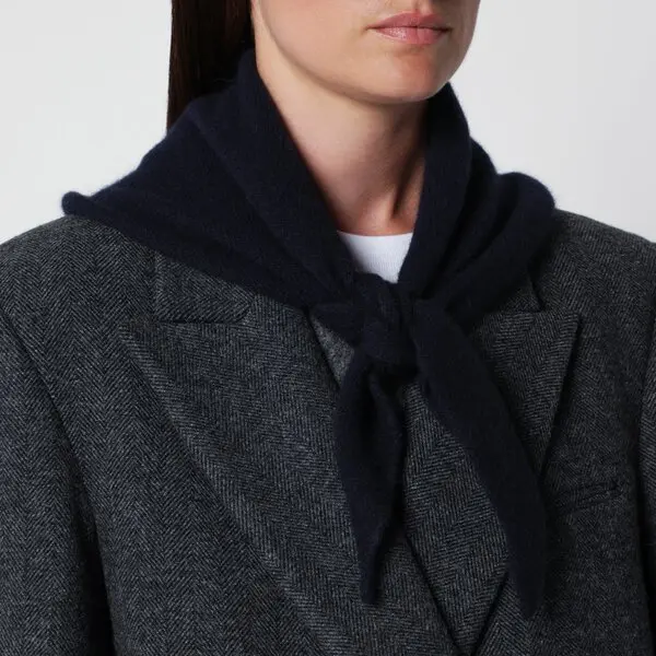 LE BONNET Bandana In Wool And Caregora In Midnight