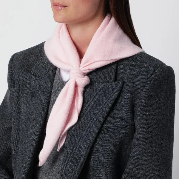 LE BONNET Bandana In Wool And Caregora In Blush