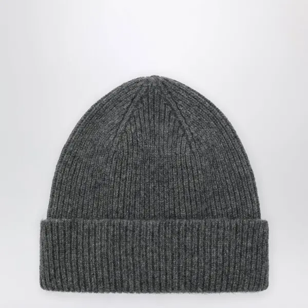 LE BONNET Beanie In Wool And Caregora In Slate - Grey