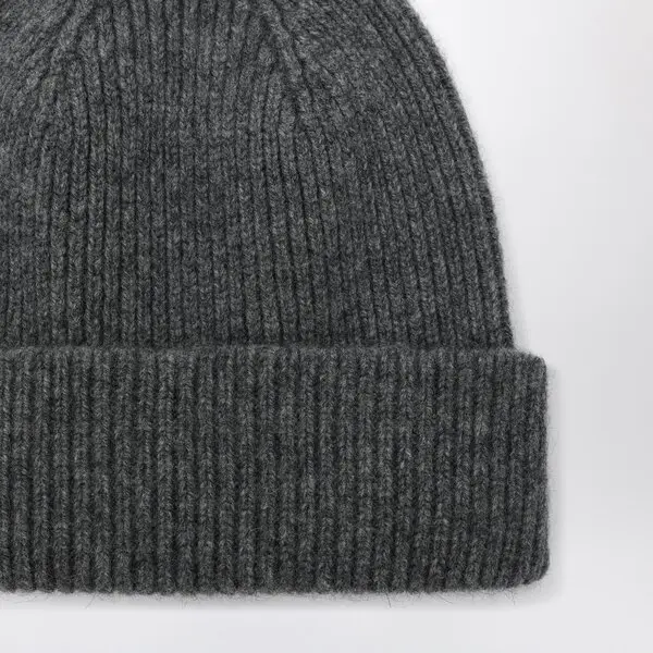 LE BONNET Beanie In Wool And Caregora In Slate