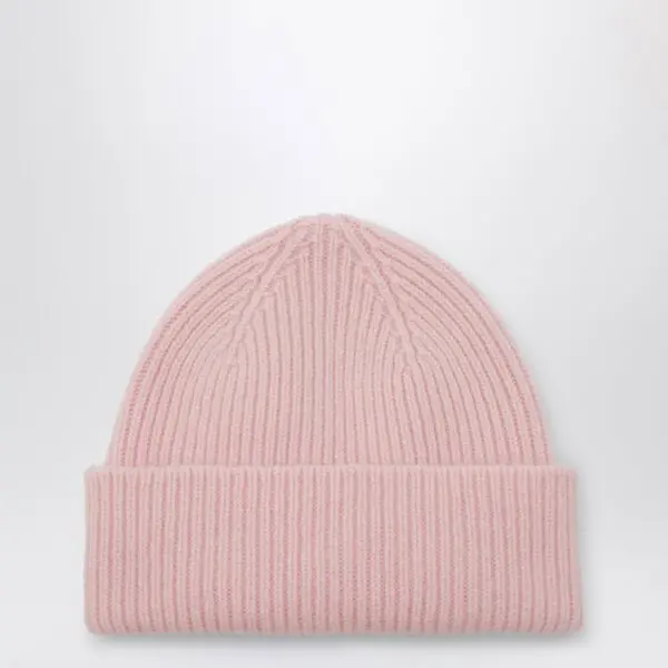 LE BONNET Beanie In Wool And Caregora In Blush - Pink